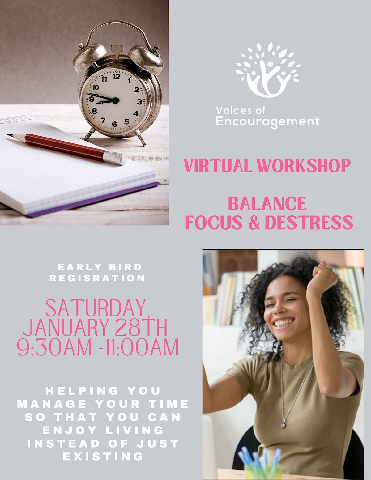 Balance, Focus, & Destress Virtual Workshop Sponsor, January 28 2023 ...