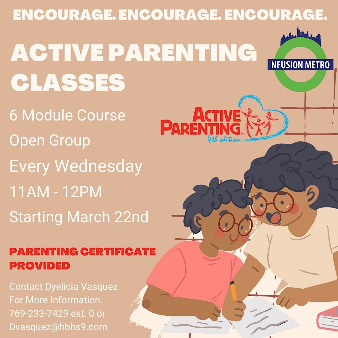 Active Parenting Class w Certificate, 1815 Hospital Dr, Jackson, 19 ...