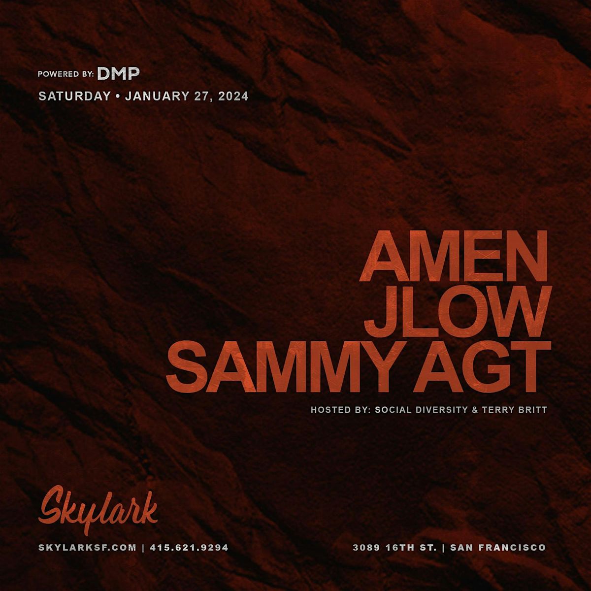 Skylark Saturdays with DJ Amen @ Skylark 01/27/24, Skylark Bar, San ...