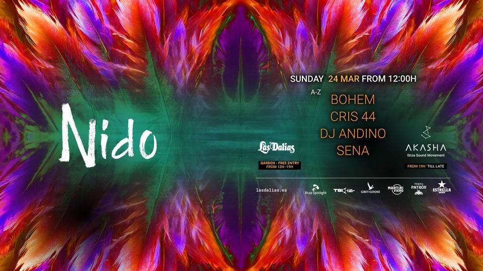 NIDO: "BOHEM, CRIS 44, DJ ANDINO, SENA", Las Dalias de Ibiza, 24 March ...