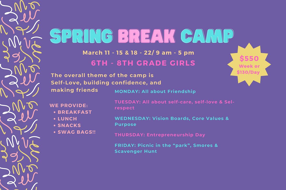 Spring Break Camp for Jr. High Girls (6th - 8th Grade) GILBERT AZ, 12 ...