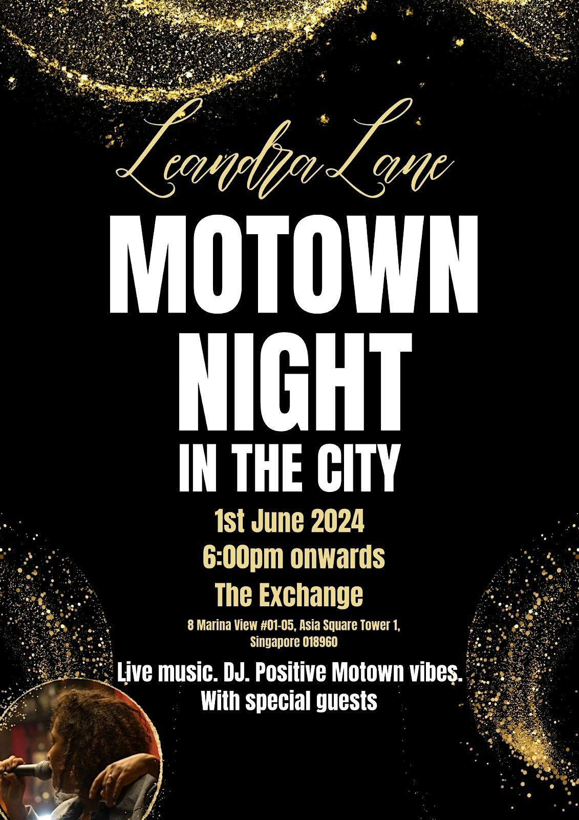 Motown Night in the City, The Exchange, Singapore, 1 June to 2 June ...