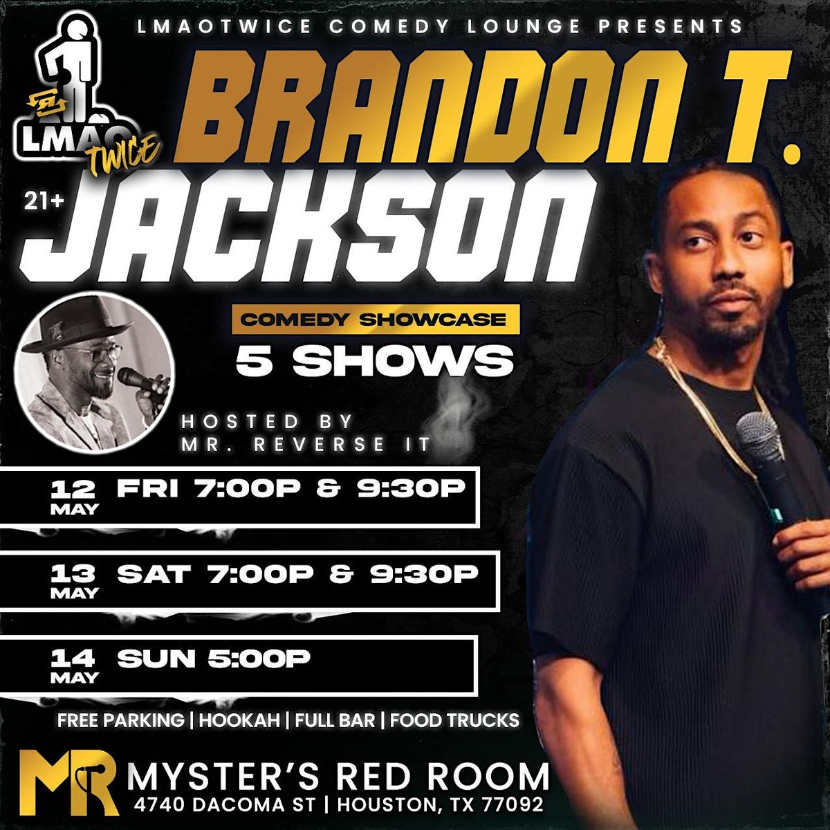 Brandon T. Jackson LIVE Comedy Showcase, Myster's Red Room, Houston, 12 ...