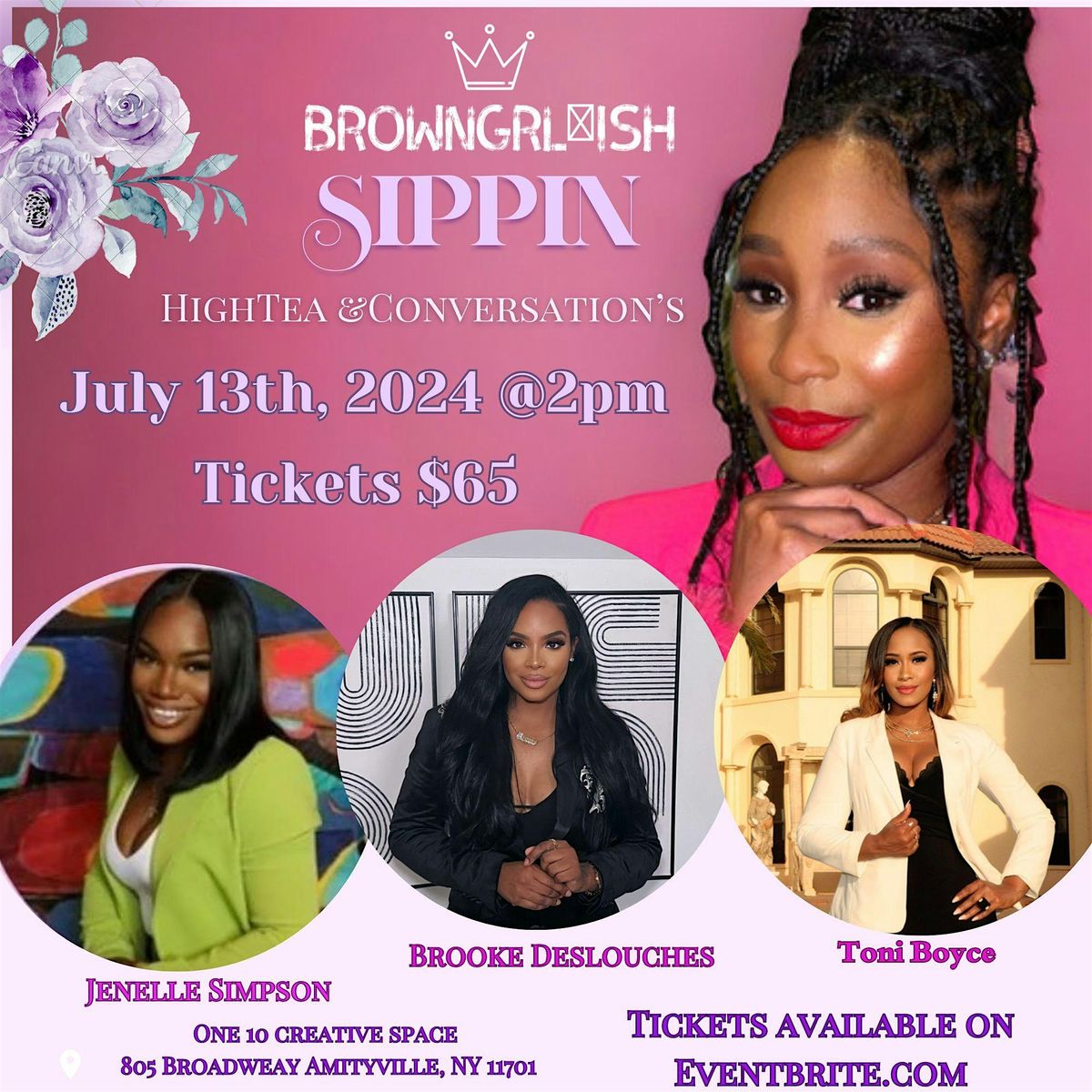 BrownGrLish presents Sippin High Tea & Conversations Brunch, One10 Creative, Amityville, 18 May ...
