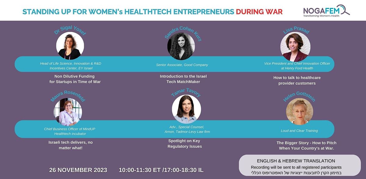 Standing up for women health-tech entrepreneurs in times of war ...