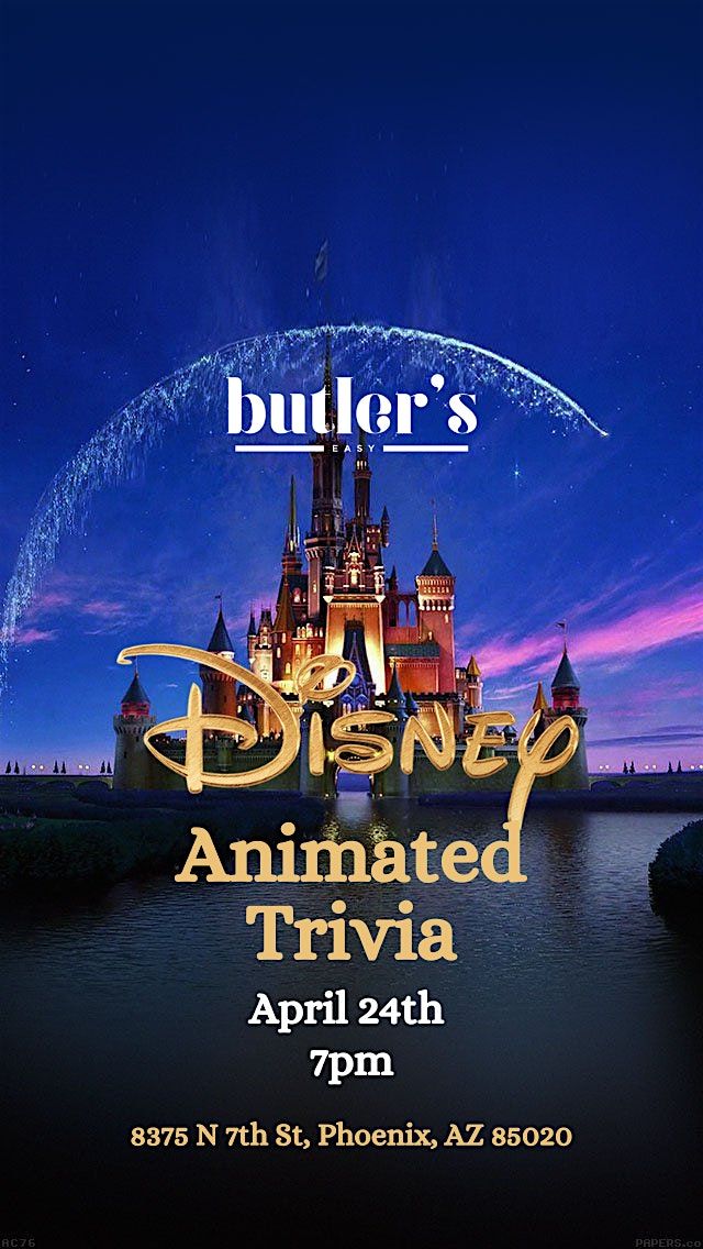 Animated Disney Trivia at Butlers Easy, Butler's Easy, Phoenix, 24 ...