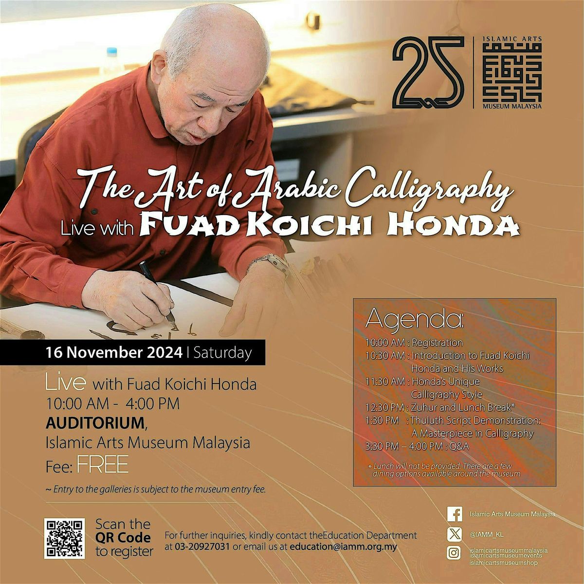 The Art of Arabic Calligraphy with Fuad Koichi Honda, Auditorium ...