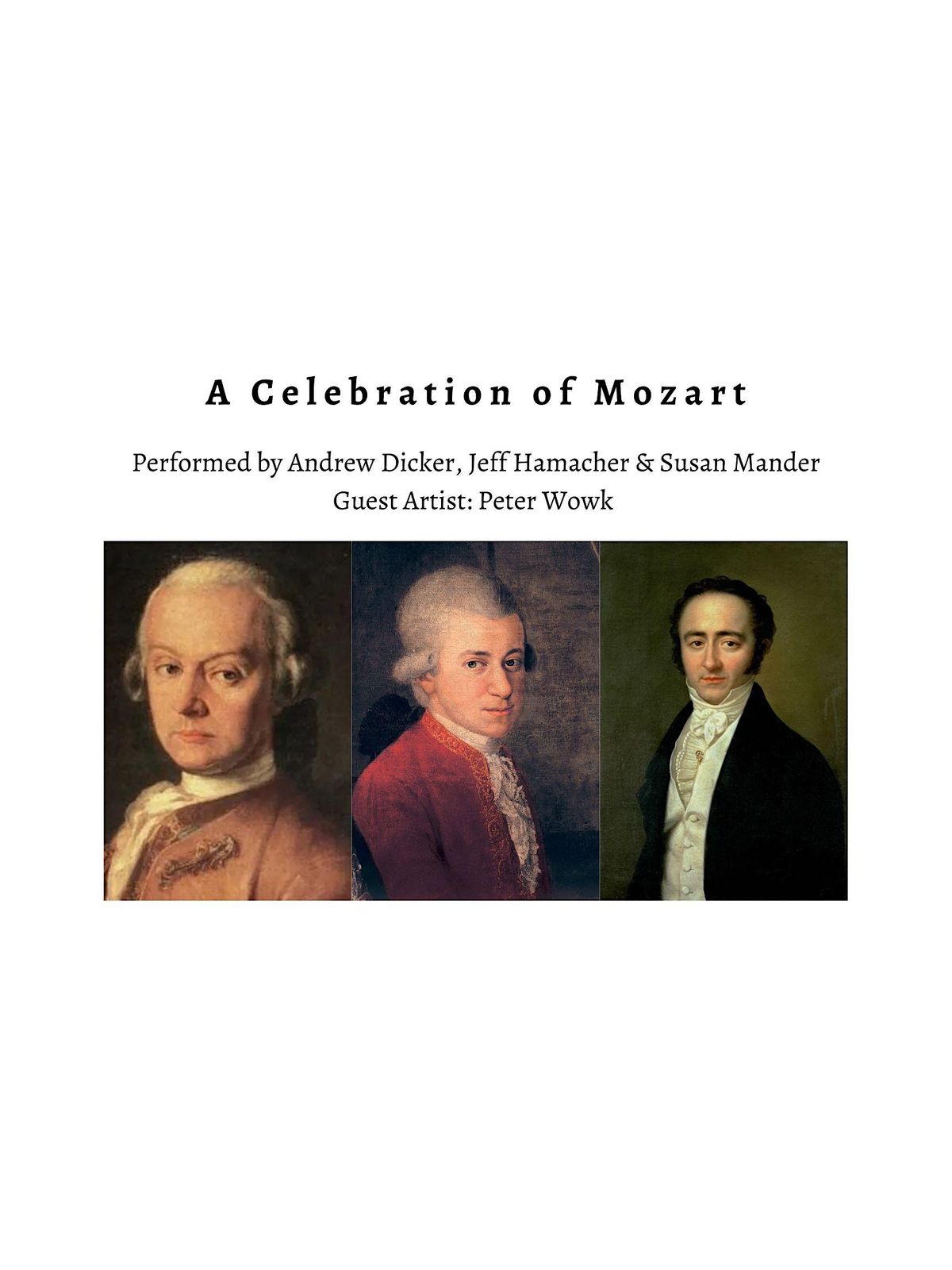 A Celebration of Mozart, St. James' Anglican Church, Kingston, 19 ...