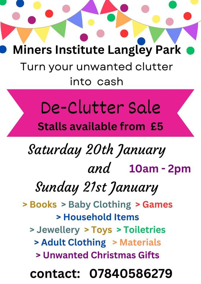 De-Clutter Sale, Langley Park, County Durham, January 20 2024 ...
