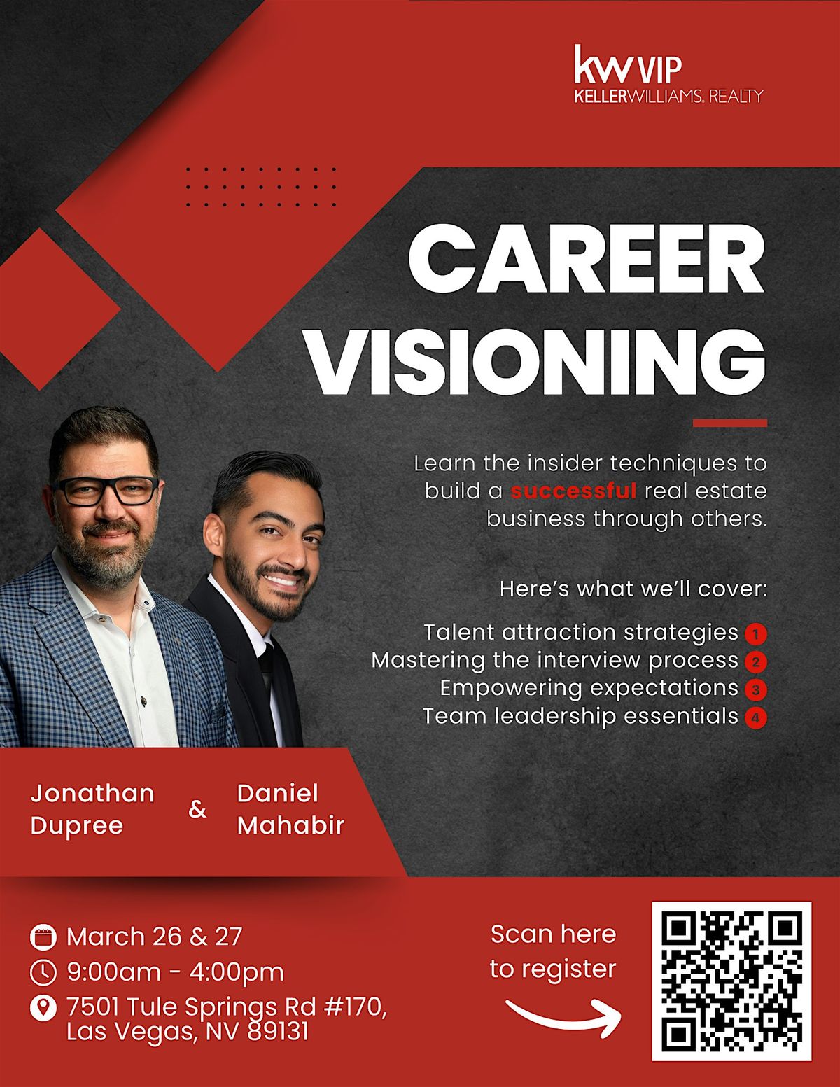 Career Visioning - With Jonathan Dupree and Daniel Mahabir, Keller ...