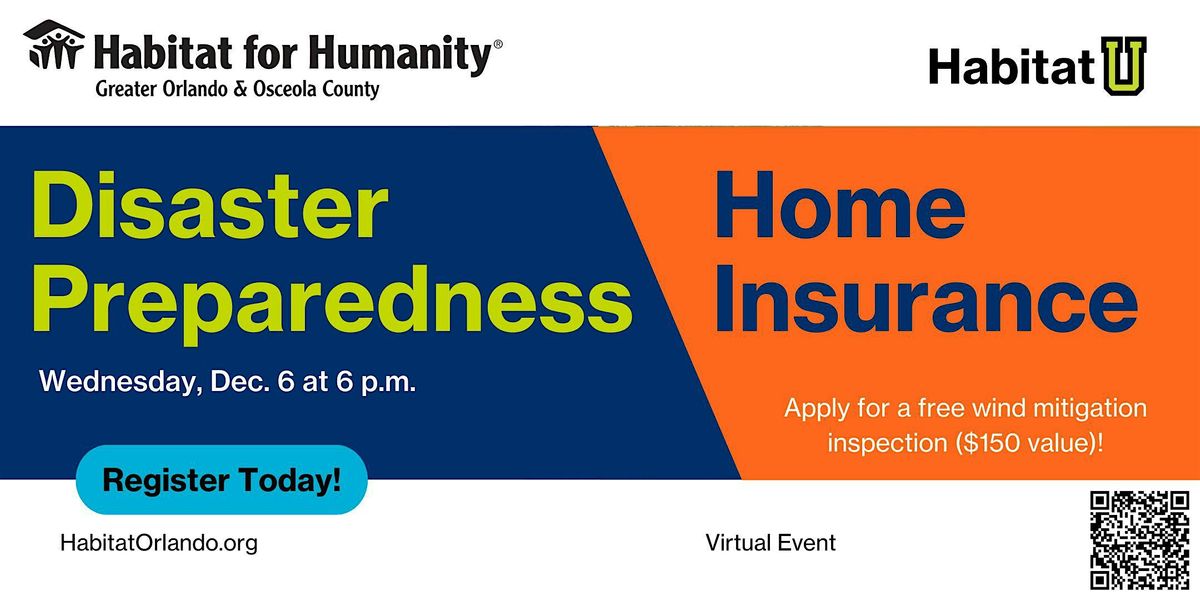 Virtual Habitat U Disaster Preparedness & Home Insurance Class ...