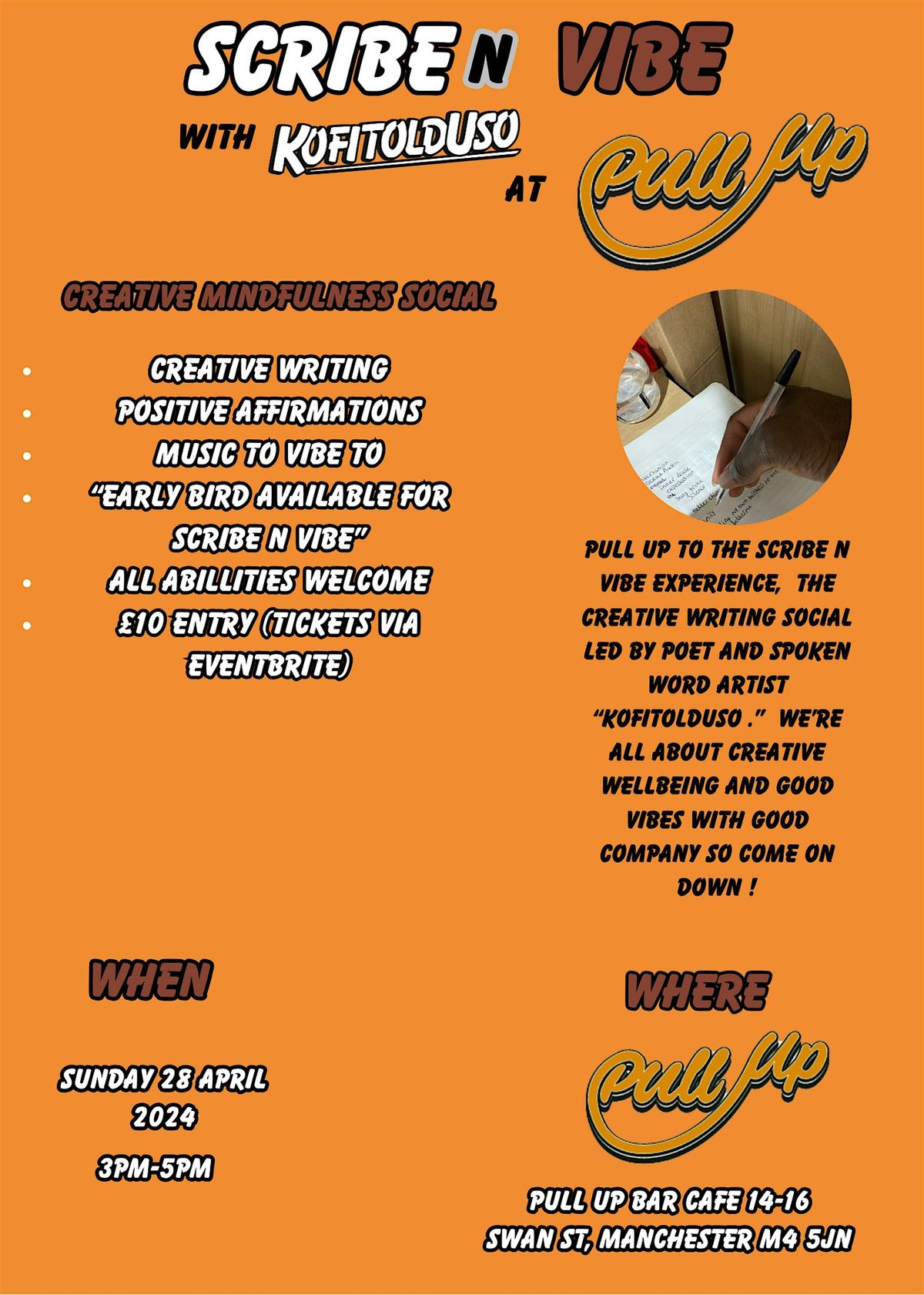 SCRIBE N VIBE, Pull Up Bar Cafe, Manchester, 28 April 2024 | AllEvents