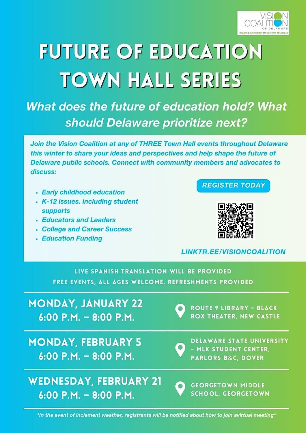 Vision Coalition Future of Education Town Hall Series: New Castle ...