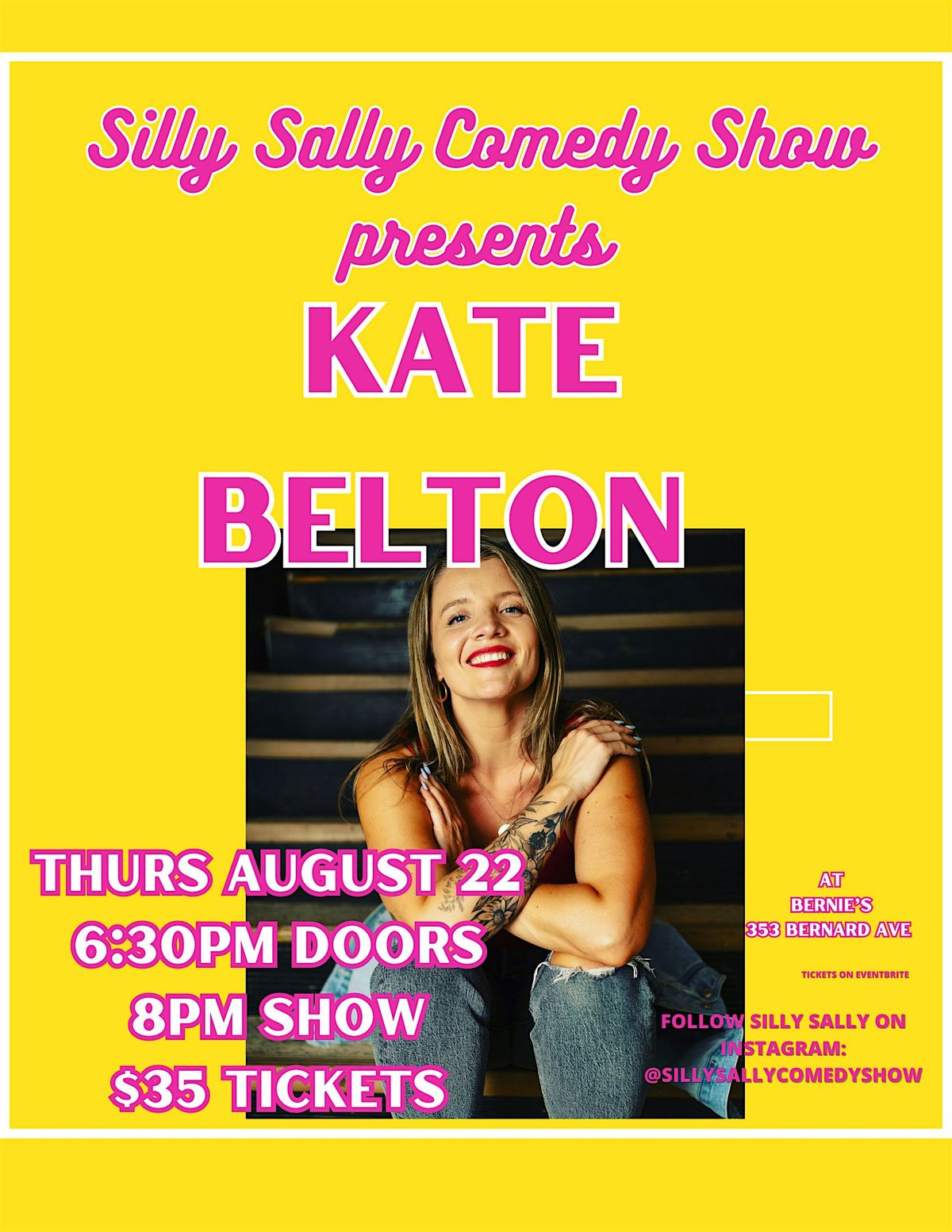 Silly Sally Comedy Show ft KATE BELTON??, Bernie's Supper Club & Cinema ...