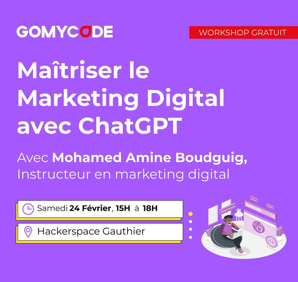 Workshop Maîtriser Le Marketing Digital Avec Chatgpt Gomycode Gauthier Gomycode Casablanca