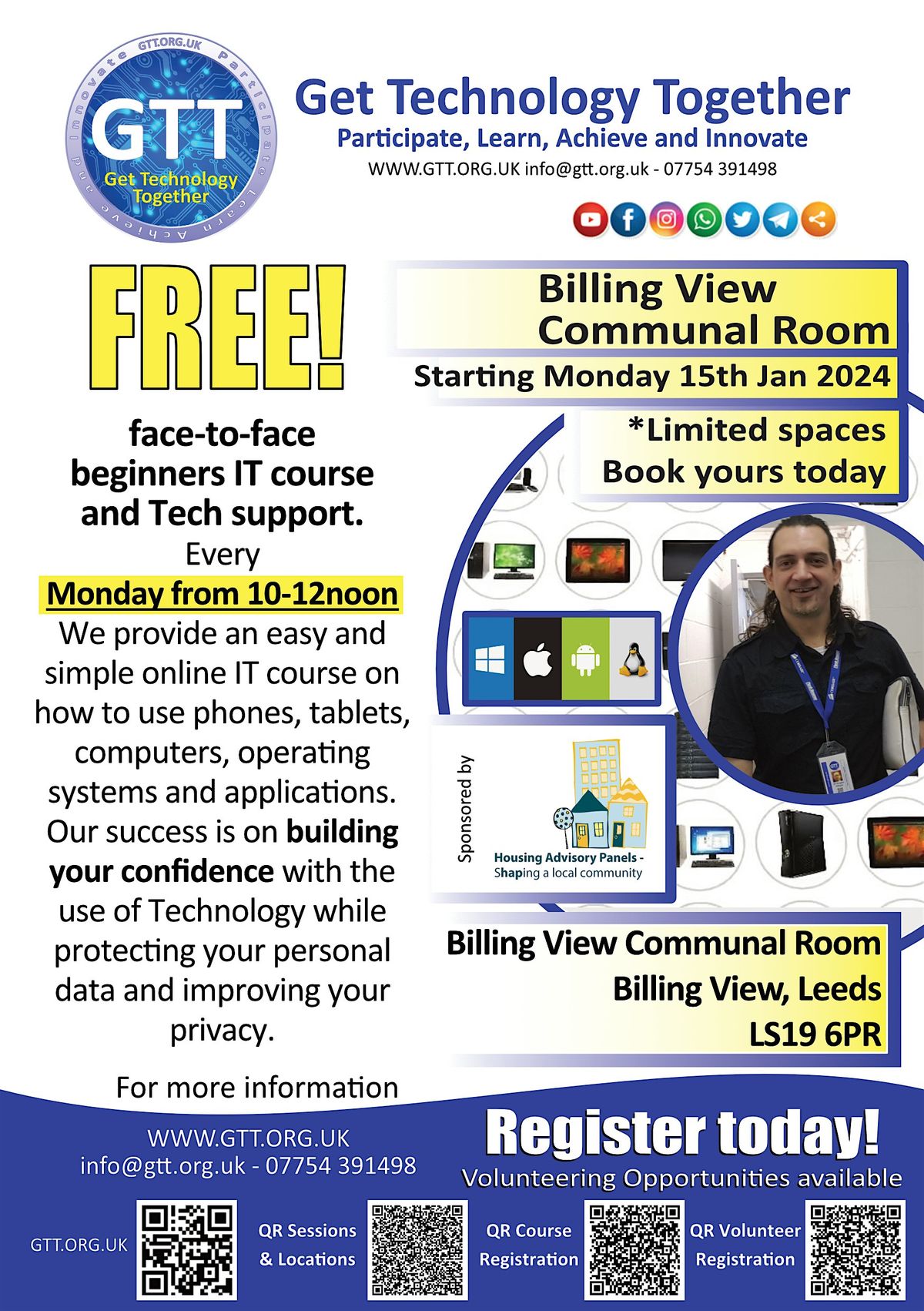 Billing View Communal Room (Monday Introduction to Technology), Billing ...