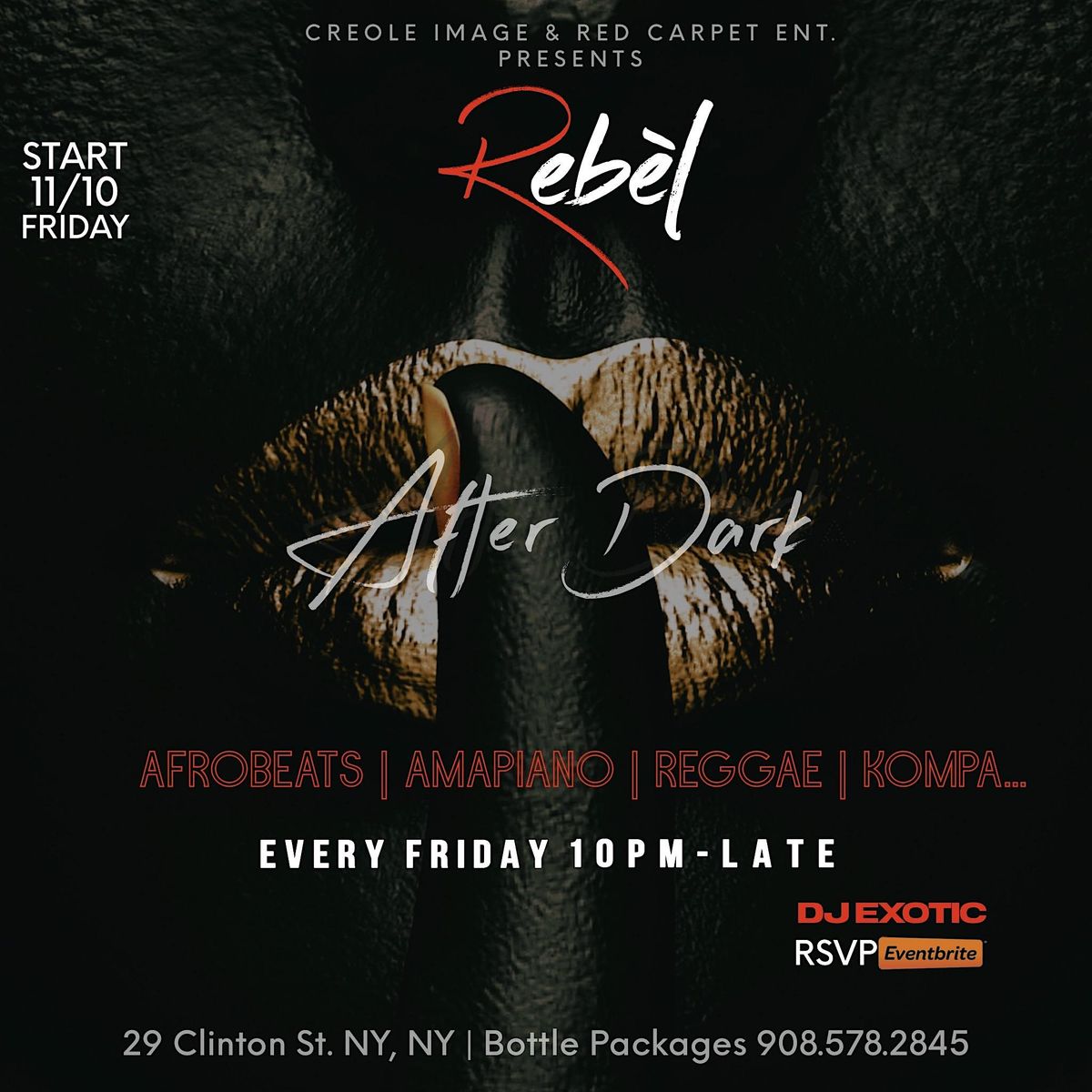 Rebèl After Dark, Rebel Restaurant and Bar, New York, 17 November to 18 ...