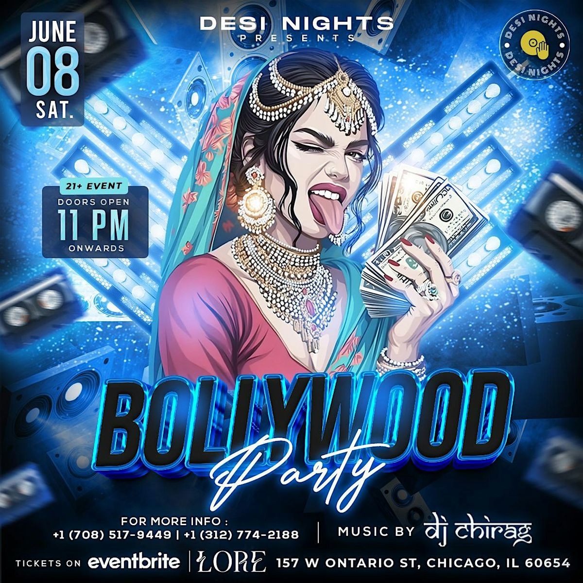 Bollywood Party, Lore Chicago, West Ontario Street, Chicago, IL, USA, 8 ...