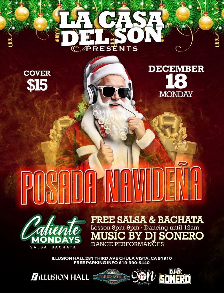 POSADA NAVIDEÑA Salsa & Bachata Monday @ Illusion Hall, Illusion Hall ...