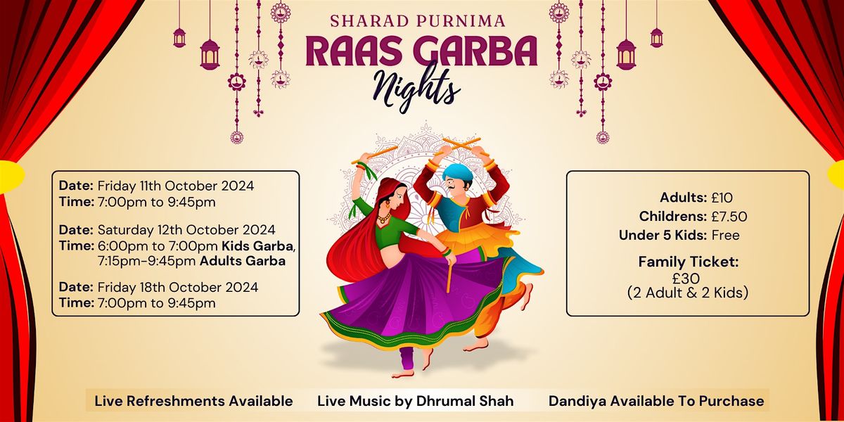 Sharad Purnima Raas Garba at Sri Krishna Haveli, Hare Krishna Temple ...