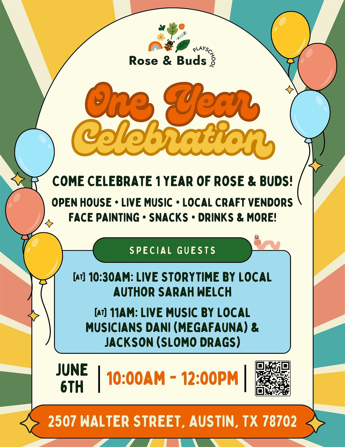 One Year Celebration of Rose & Buds Playschool, 2507 Walter St, Austin ...