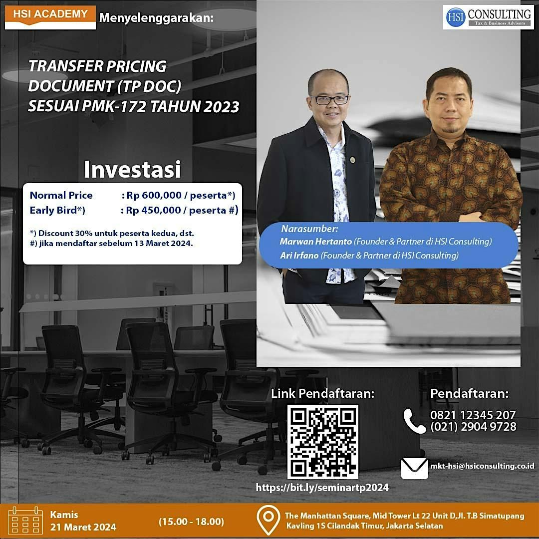 TRANSFER PRICING DOCUMENT (TP DOC) SESUAI PMK-172 TAHUN 2023, The Manhattan Square, Kec. Ps ...