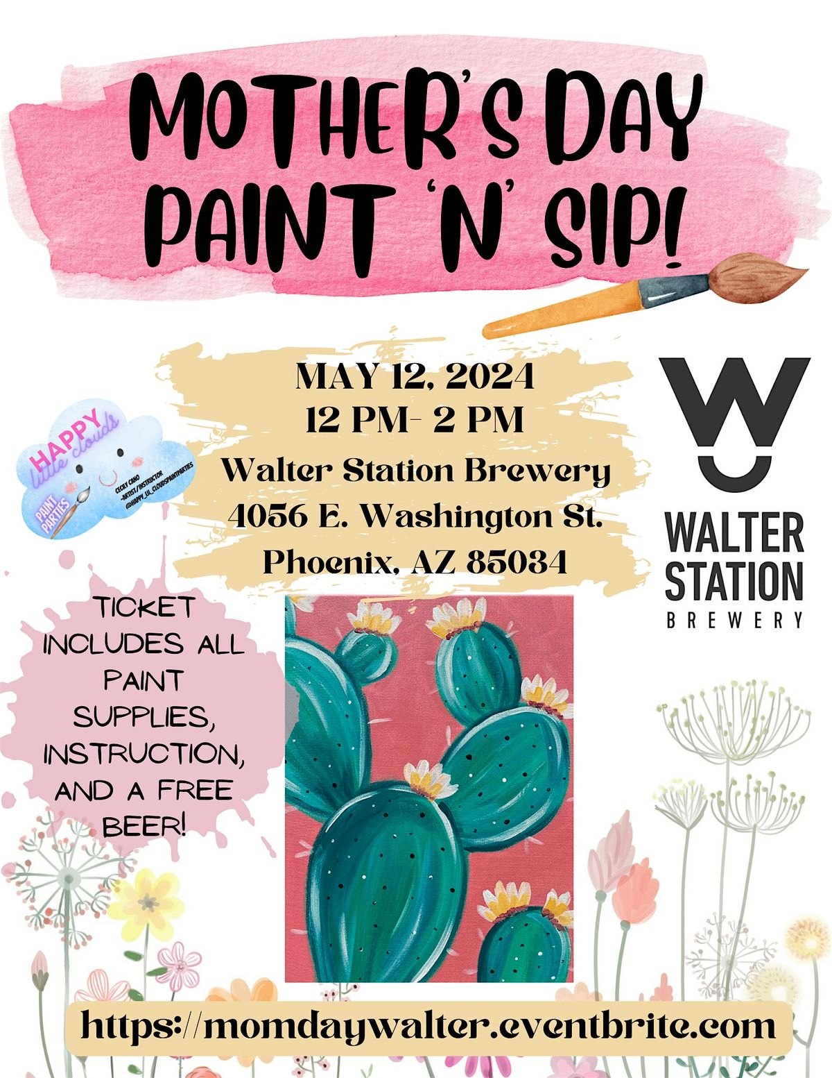 Mothers Day Paint n Sip at Walter Station Brewery, Walter Station ...