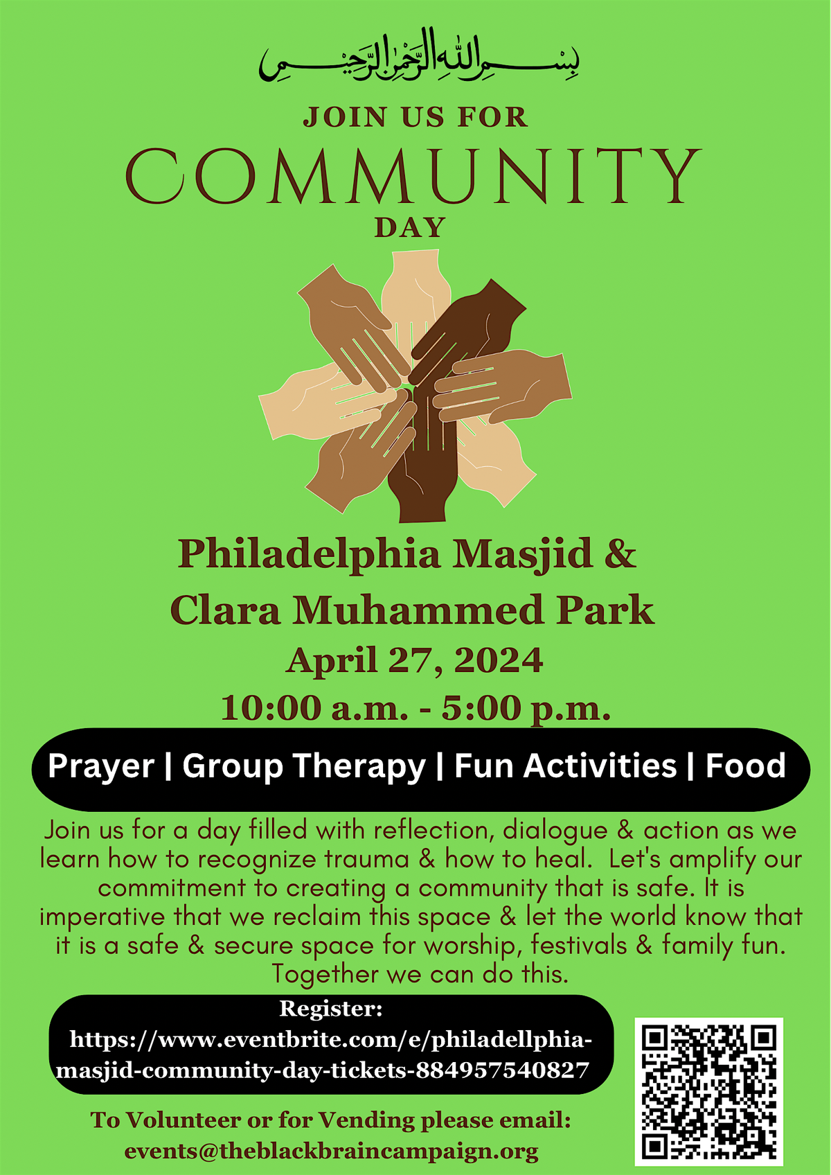 Philadellphia Masjid Community Day, Philadelphia Masjid Inc, 27 April ...