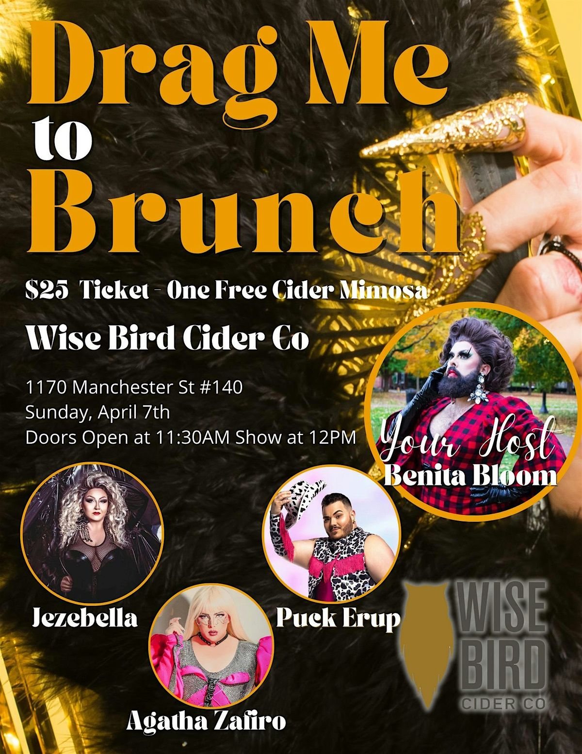 DRAG Me to Brunch! - Drag Brunch at Wise Bird Cider, Wise Bird Cider Co ...