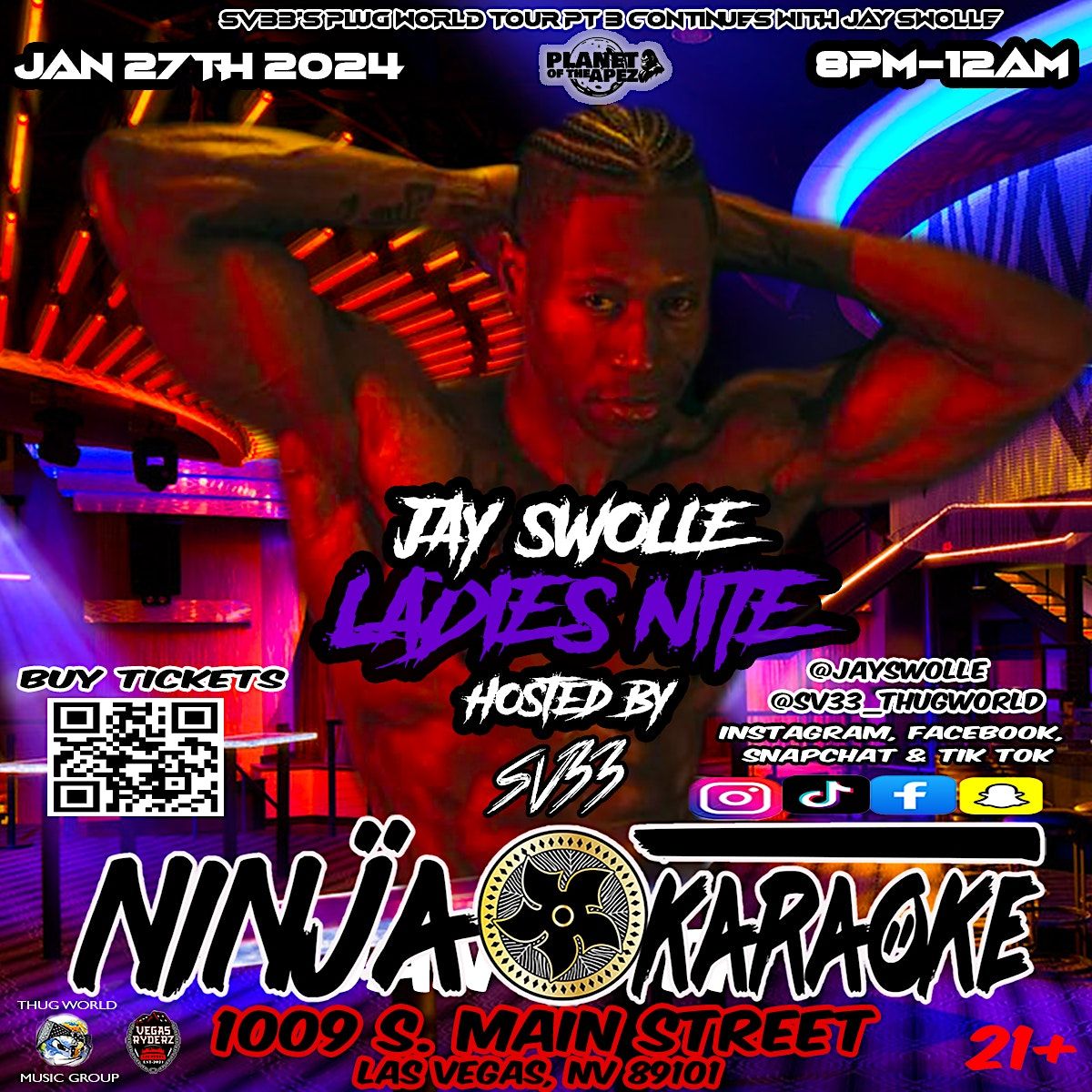Jay Swolle’s Ladies Nite At Ninja Karaoke ; R&B Artist Showcase, Ninja ...