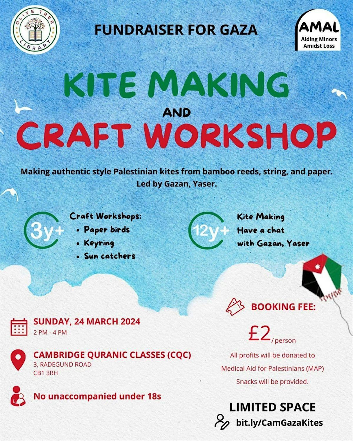 Gaza Kite Making & Craft Fundraiser Workshop, Cambridge Quranic Classes ...