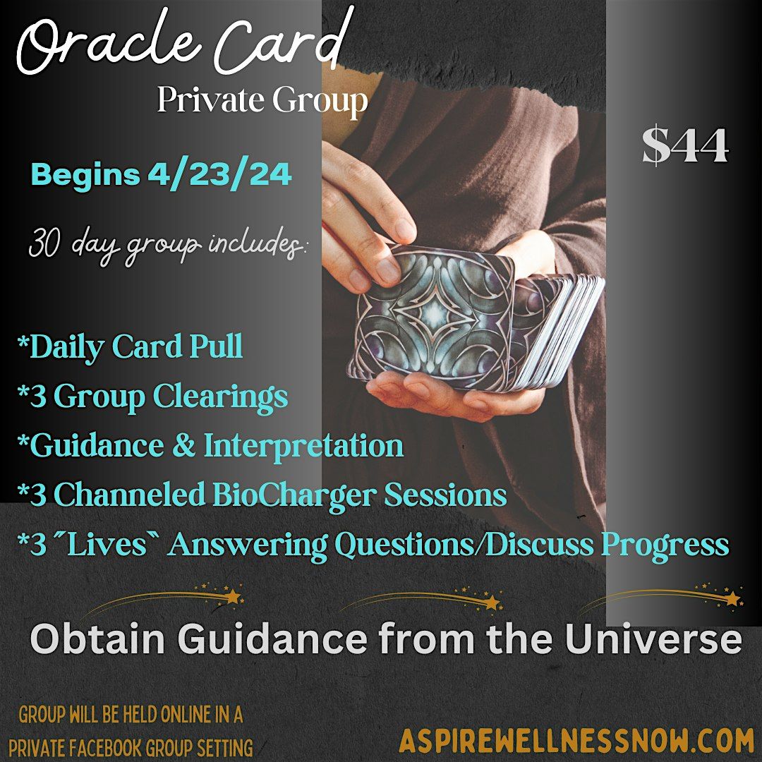 Oracle Card - Private Group Event, April 23 2024 | Online Event | AllEvents