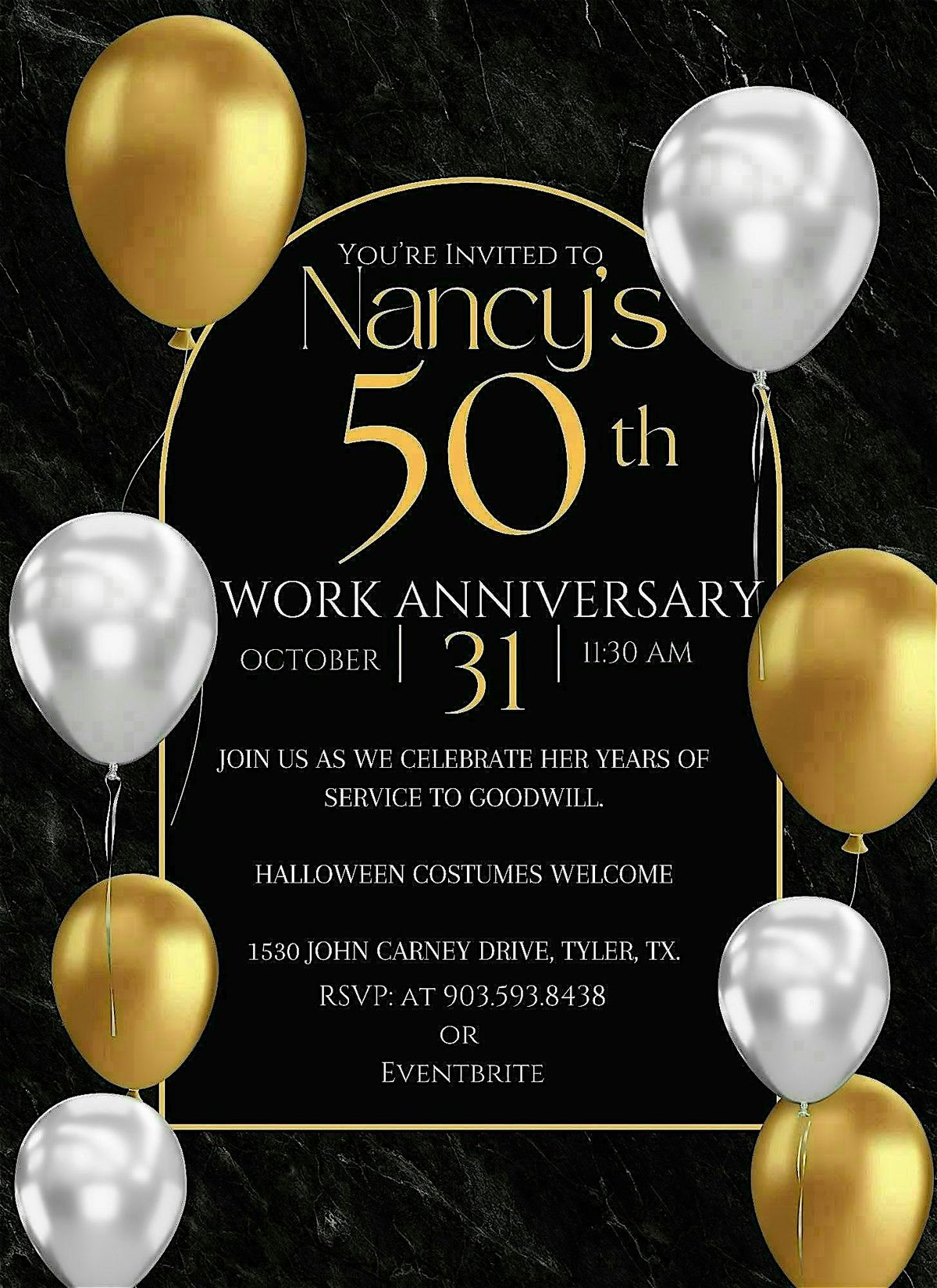 Nancys 50th Work Anniversary, 1530 John Carney Dr, Tyler, 31 October ...