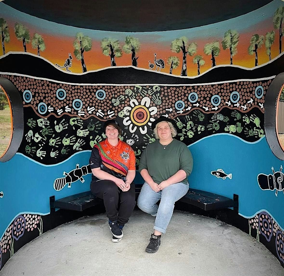 Ngunawal Aboriginal art workshop with Wilay Designs, Ribbon Gum Car ...