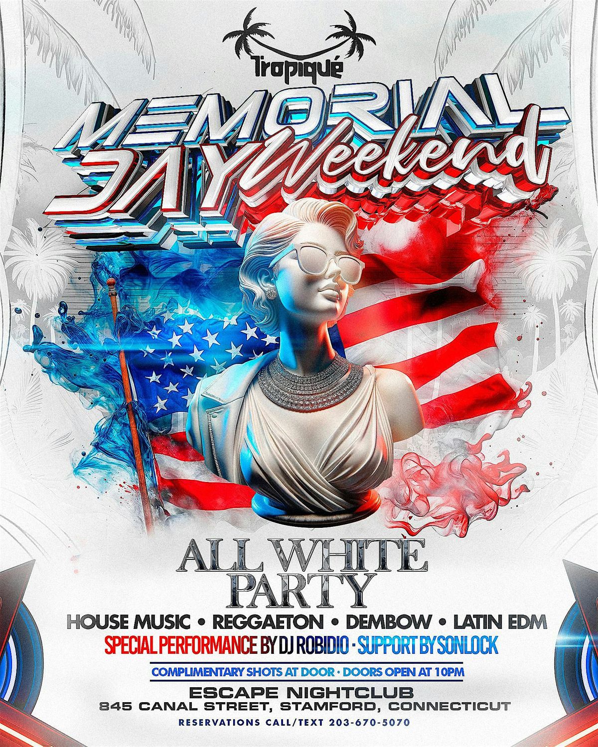 Memorial Day Weekend ALL WHITE PARTY ft DJ Robidio & Friends, Escape ...