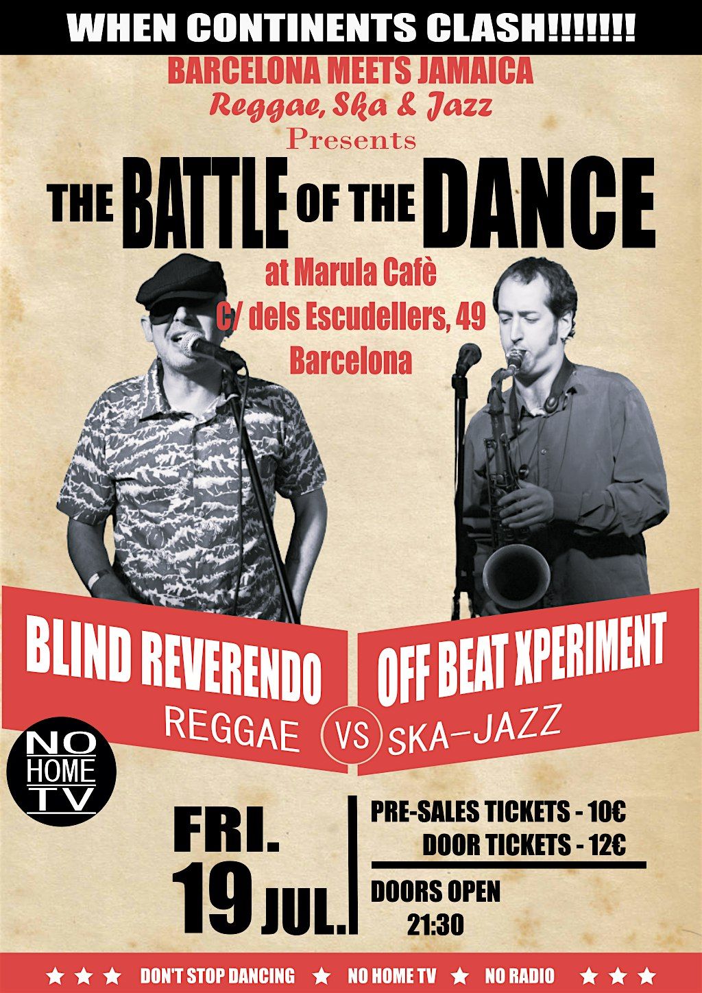 The Battle of the Dance - Reggae Vs Ska-Jazz, Marula Café Barcelona, 19 ...
