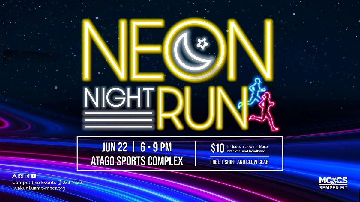 Neon Night Run, Atago Sports Complex, Kizuna Stadium, Iwakuni, 22 June ...