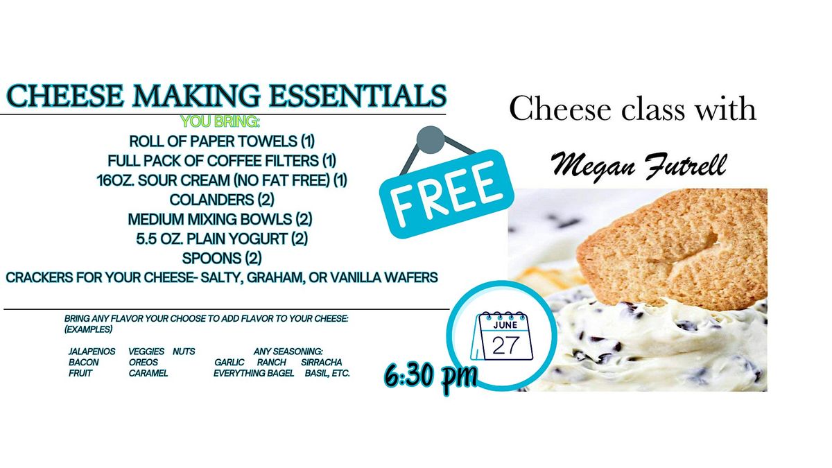 Cheese Making Class, 633 11th Ave SW, Alabaster, 27 June 2024 ...