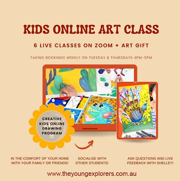 6 x Zoom Art Class with Creative Kids Voucher (CKV), August 1 2023 ...