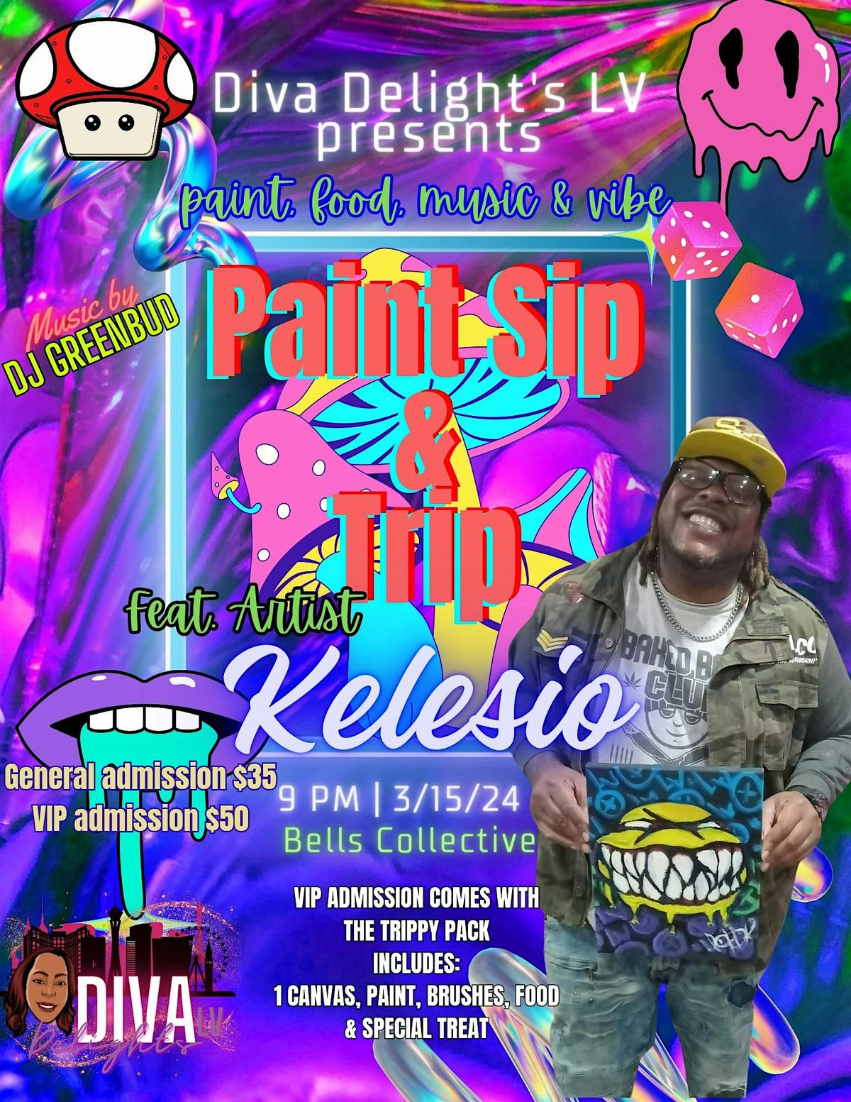 Divas Paint Sip & Trip, 1620 S Decatur Blvd, Las Vegas, 15 March to 16 ...