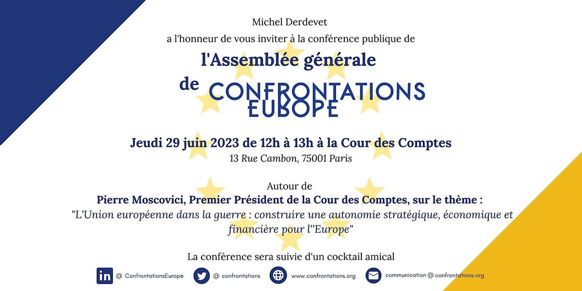 Conférence Publique De Lassemblée Générale De Confrontations Europe