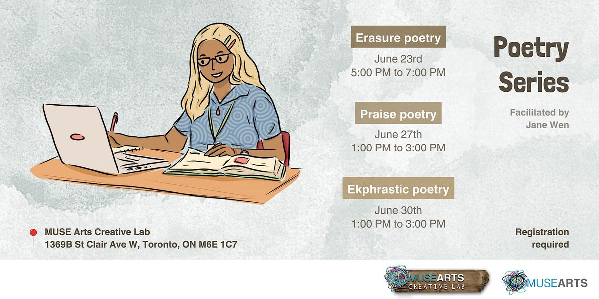 Poetry Series, MUSE Arts Creative Lab, Toronto, 30 June 2023 | AllEvents.in