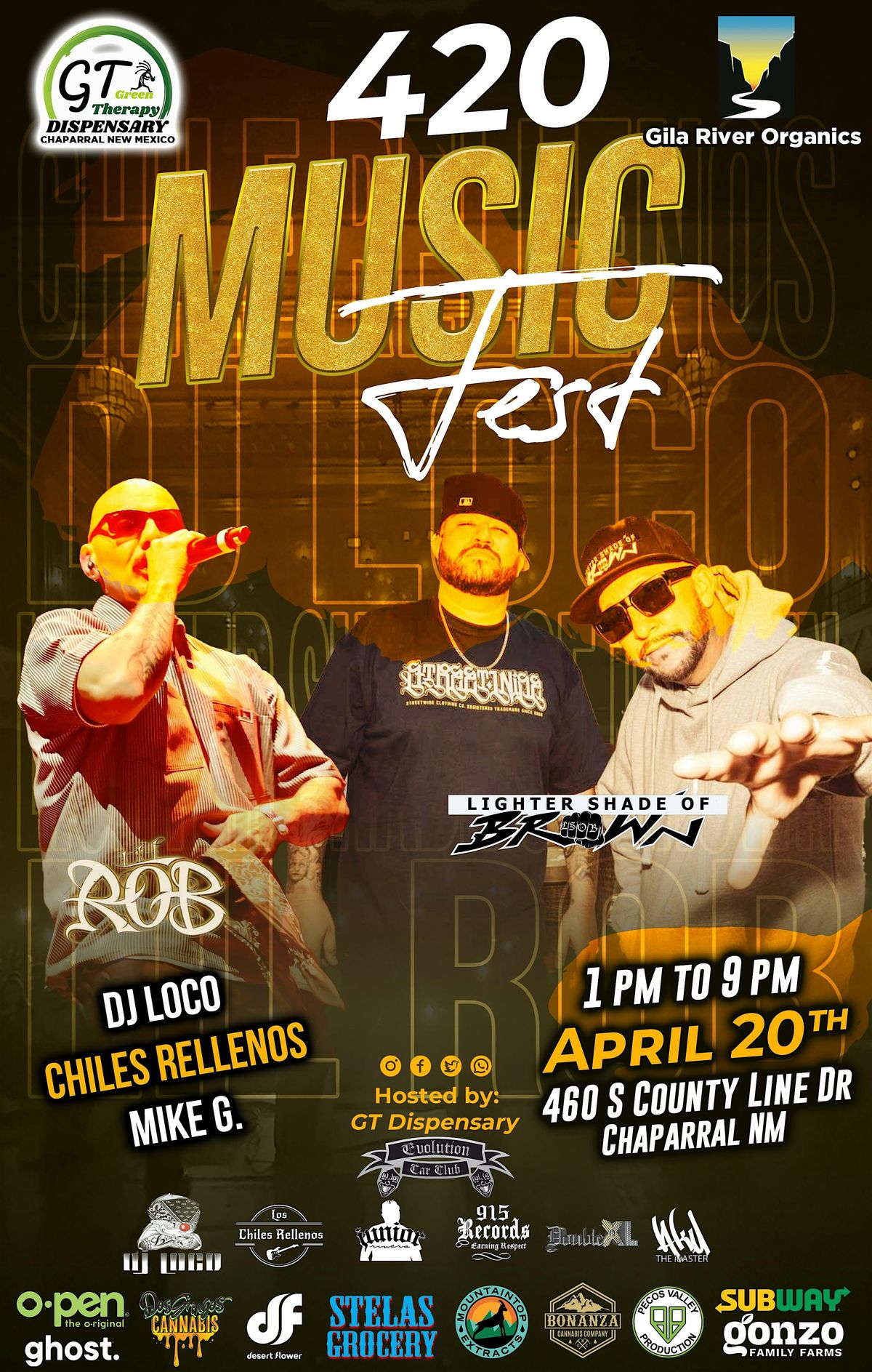 420 Music Fest | Featuring Lil Rob & Lighter Shade of Brown, Green ...