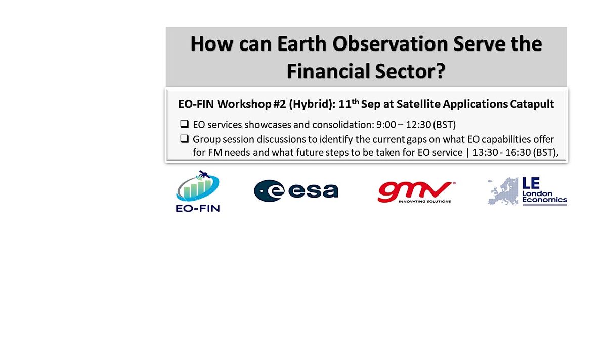 How can Earth Observation Serve the Financial Sector?, Satellite ...