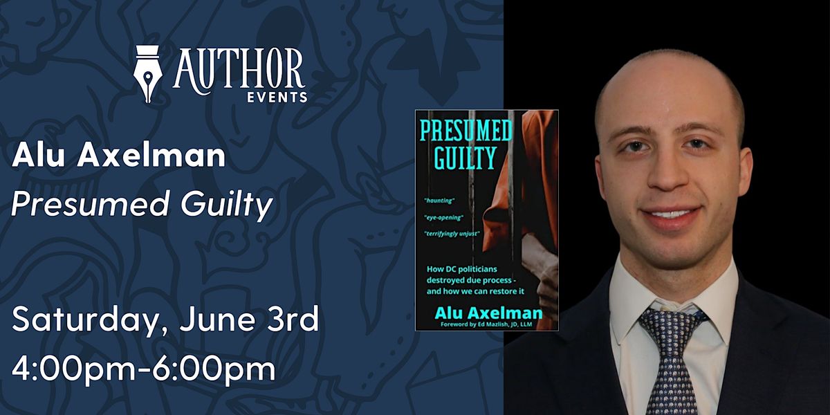 Alu Axelman, Author of Presumed Guilty meet & greet, Bookery Manchester ...