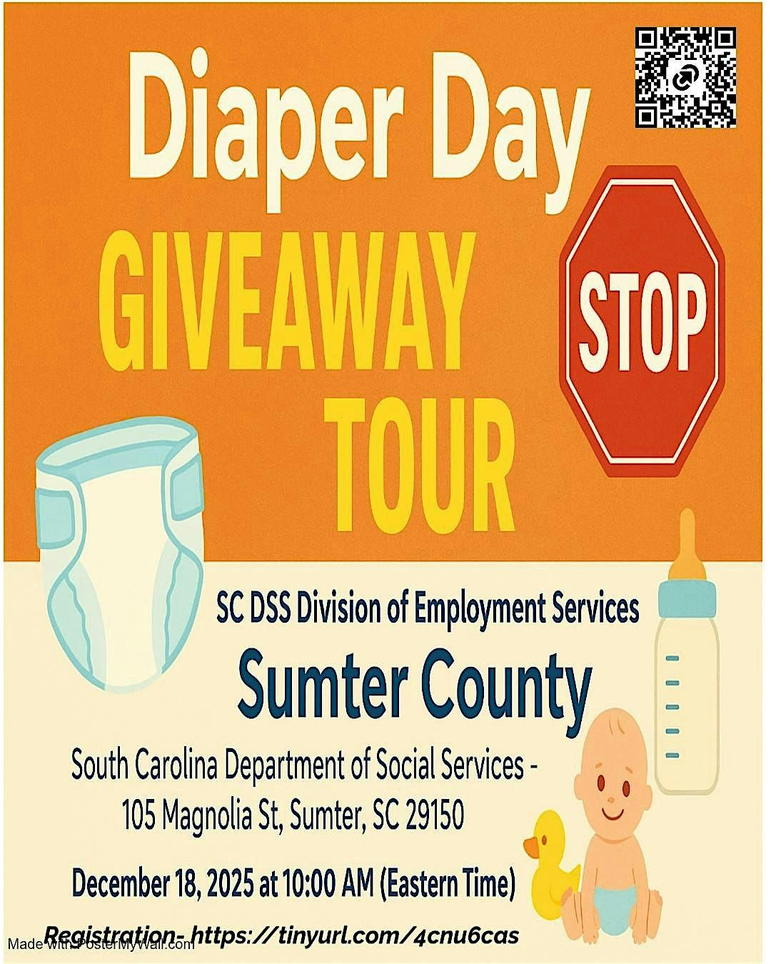 Diaper Day GiveAway Tour STOP SC DSS Division of Employment Services ...
