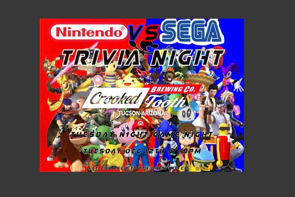Nintendo/Sega Trivia Night , Crooked Tooth Brewing Co., Cortaro ...