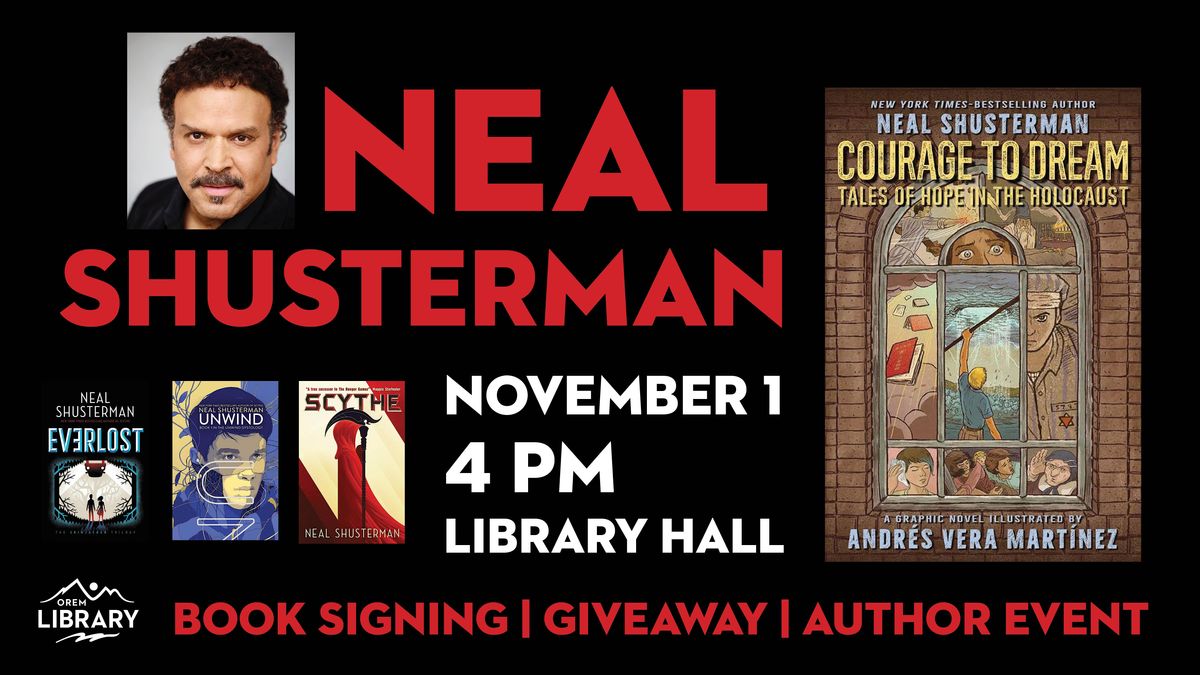 Neal Shusterman, Orem Public Library, 1 November 2023 | AllEvents.in