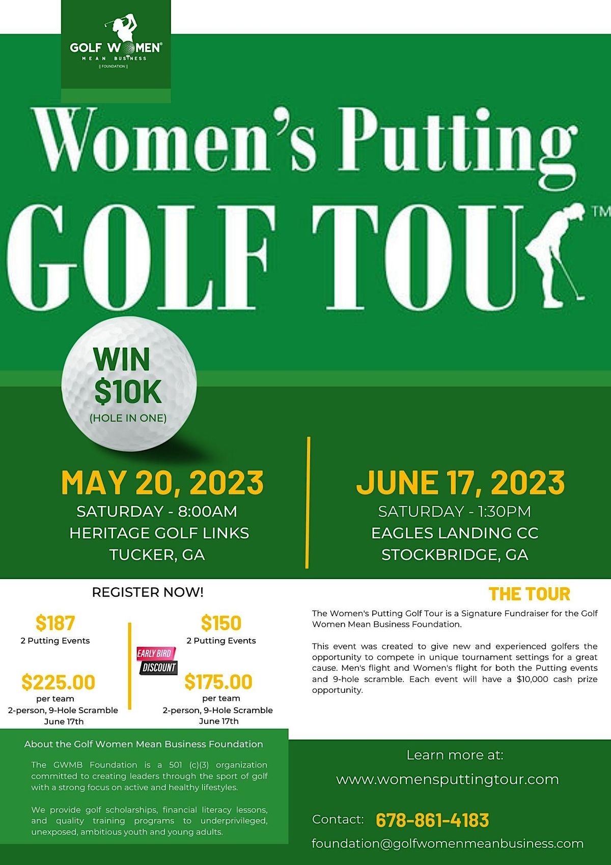 Womens Putting Golf Tour (Putting Competition), Heritage Golf Links ...