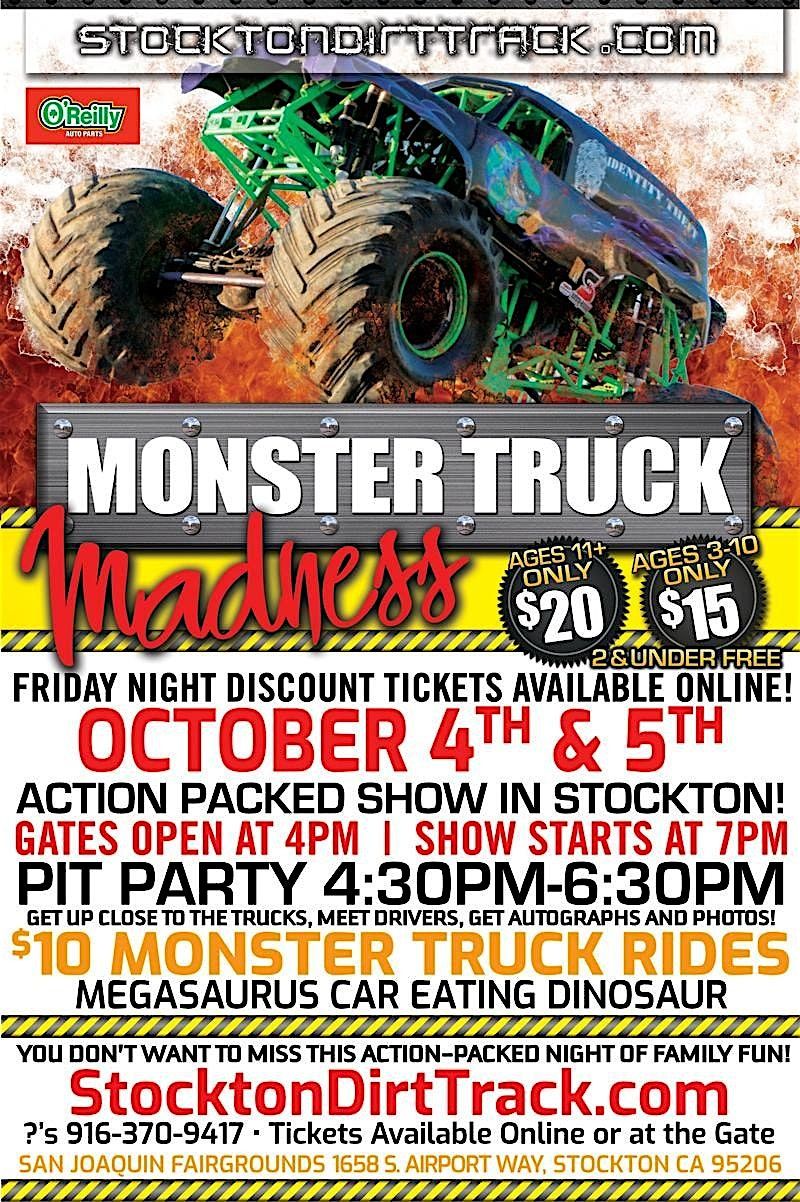 Monster Truck Madness - San Joaquin County Fairgrounds Oct 4 & 5, 2024 ...